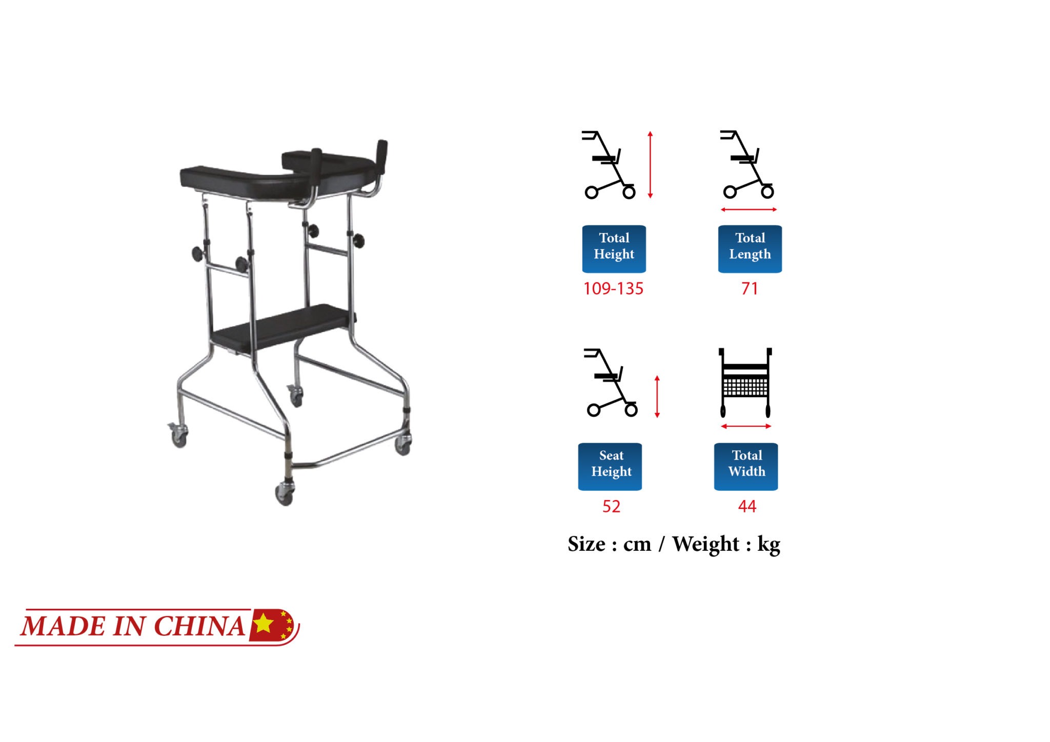 Elbow Walker | Gutter Walker | with Wheels | FS9612 | Abu Lail Medical ...