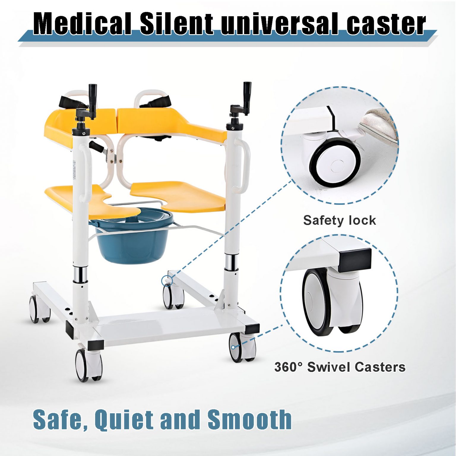 Manual Patient Lifter with Commode | Transport Commode | JL2010 | Abu ...