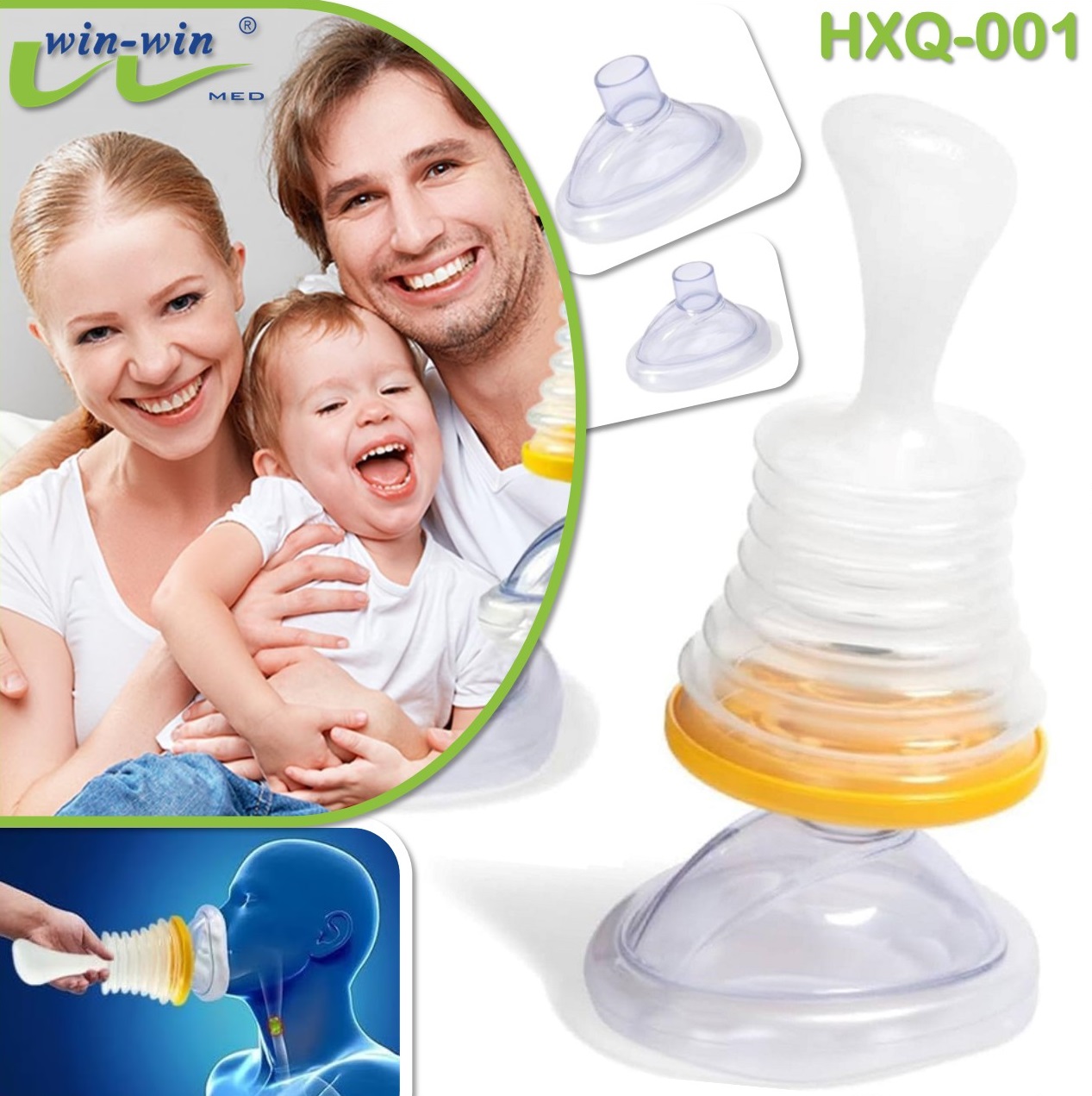 Anti Choking Device | Choking Rescue Device | with 2 Masks | Win Win ...