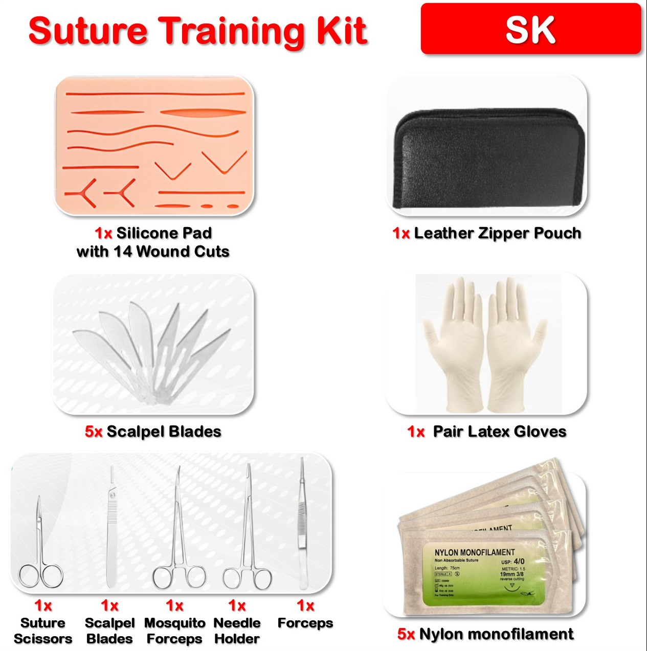 Suture Training Kit | Suture Practice Kit | Suture Instrument Kits ...